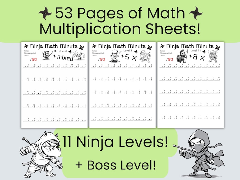 Multiplication Practice Worksheet Game Help Your Child Improve Times ...