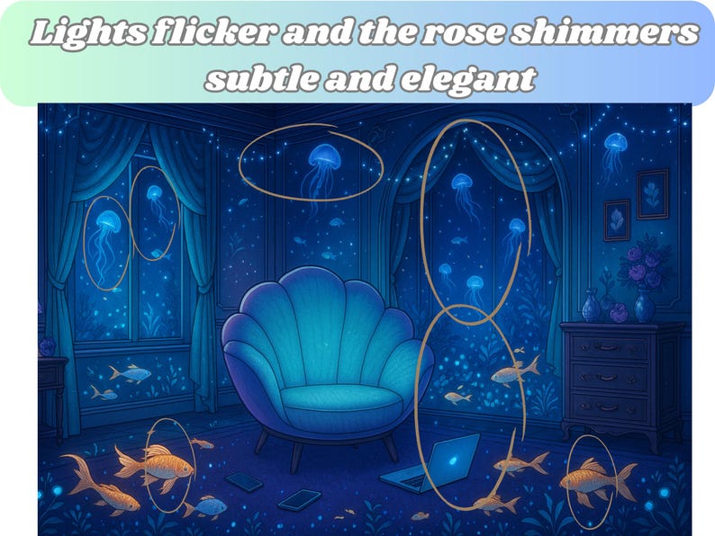 Under the Sea Vtuber Animated Background for Twitch With Sparkling Koi ...