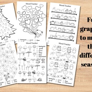 Mood Tracker Bundle for Kids. 12 Months of Fun Mood Tracker Coloring ...