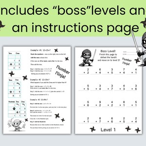Math Addition Worksheets for School Classroom Practice at Home Ninja ...