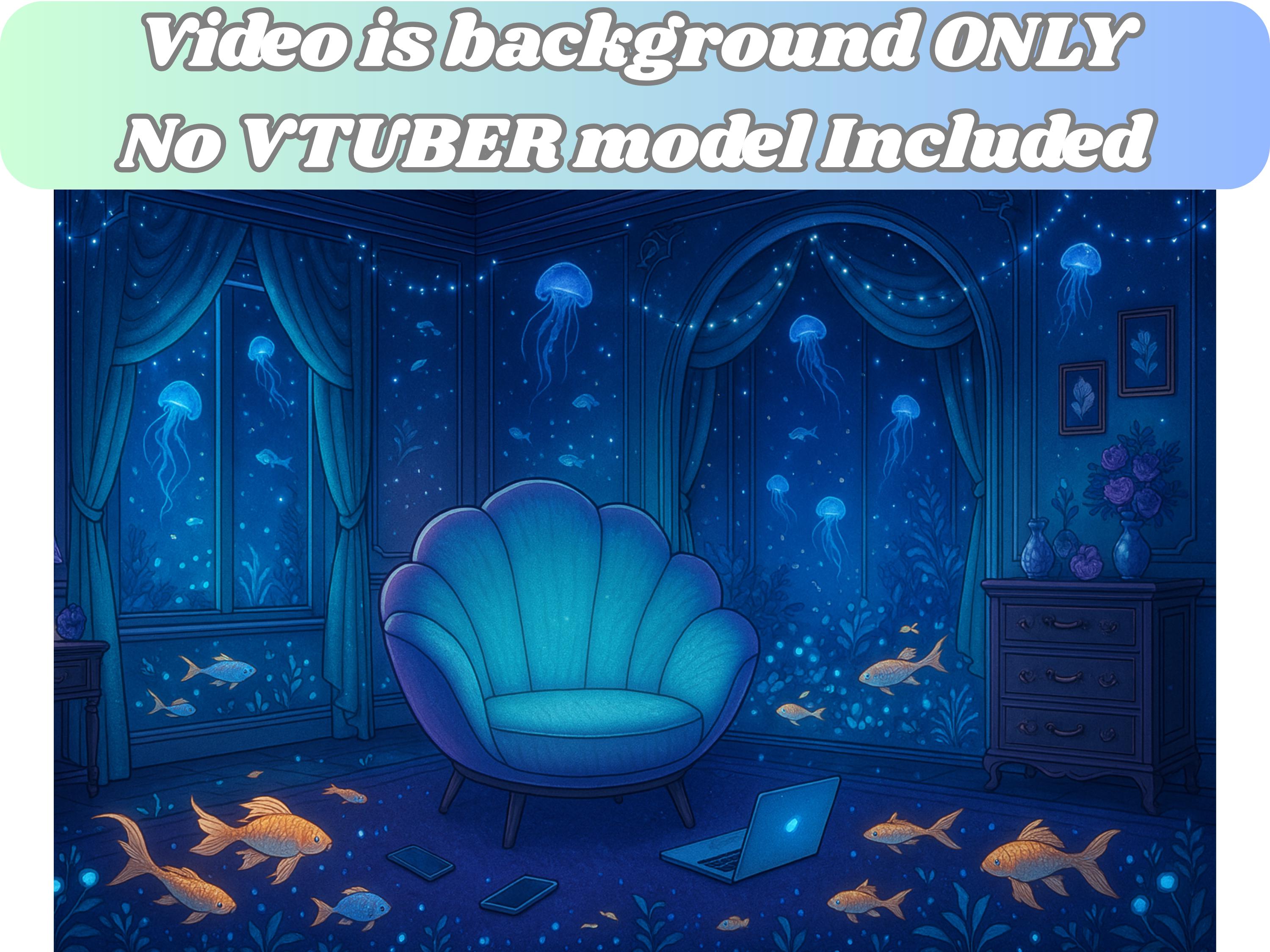 Under the Sea Vtuber Animated Background for Twitch With Sparkling Koi ...