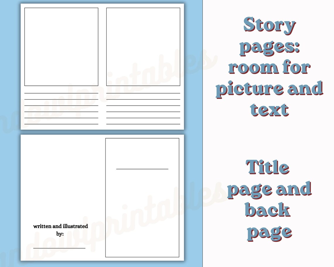 Story Book Template Pages for Writing Your Own Story | Write Your Own ...