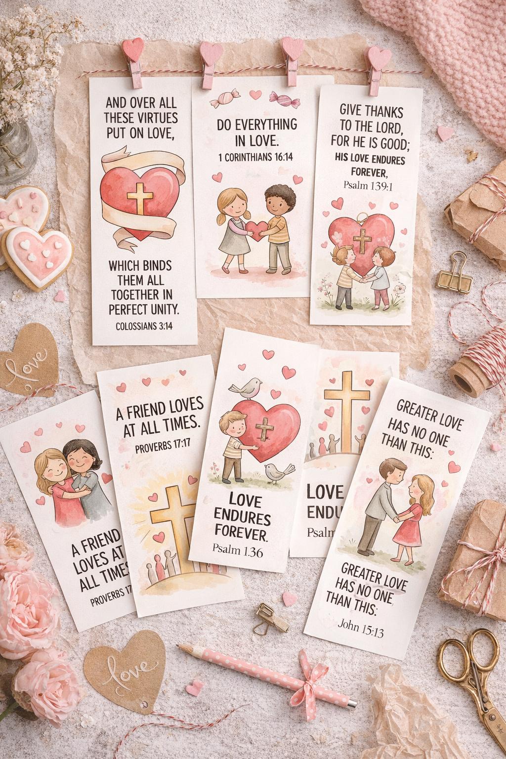 Valentines Day Bible Verse Cards Love Verses for Christian Valentines ...