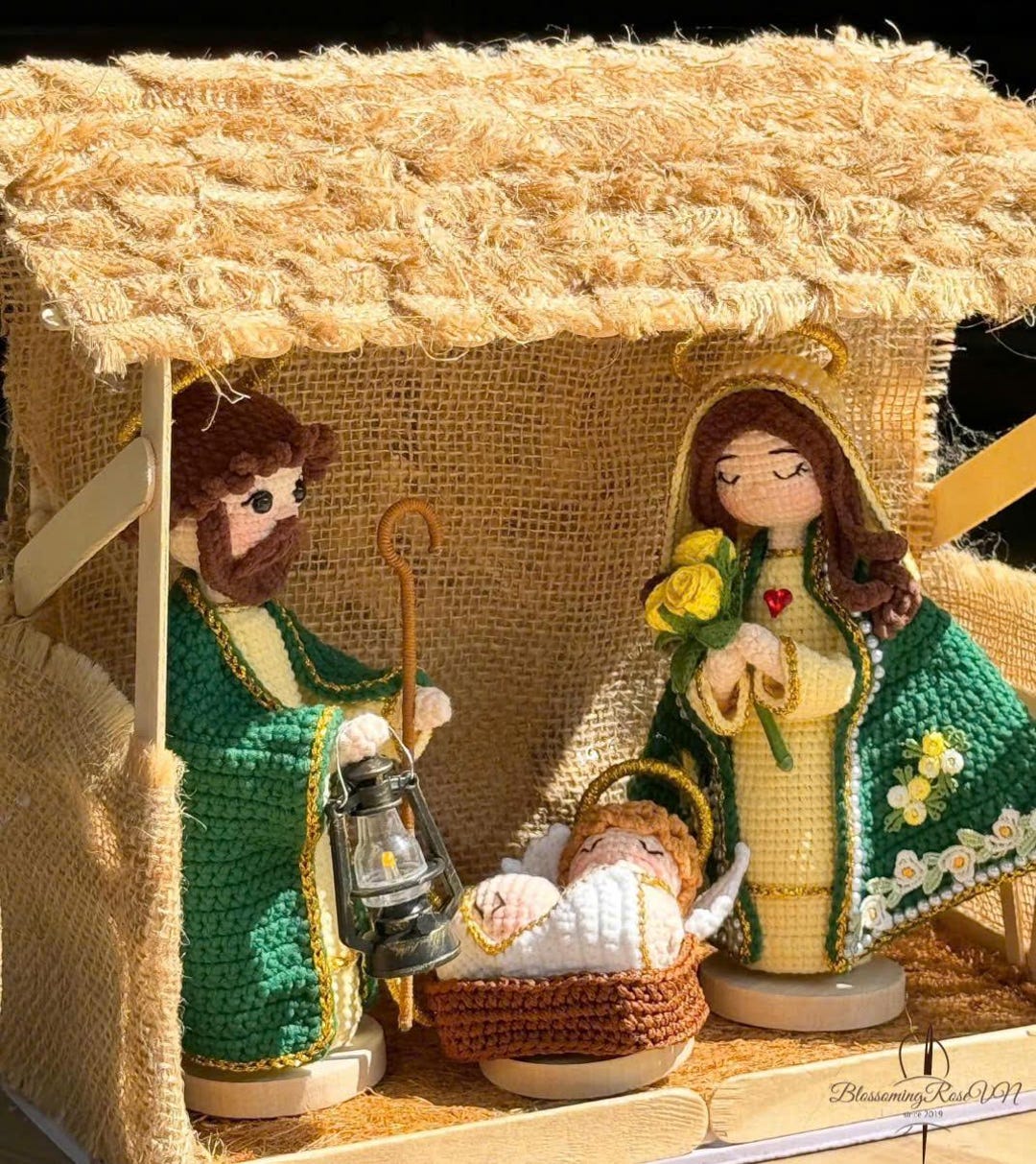 Holy Family Nativity Scene, Crochet Nativity Set, Mother Mary, Joseph ...