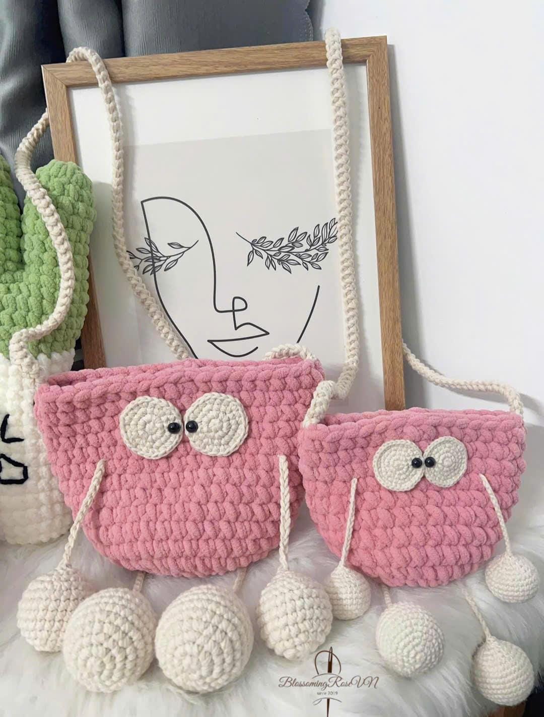 Susuwatari Bag,totoro-inspired , Crochet Bagcrochrt , Crochet Tote Bag ...