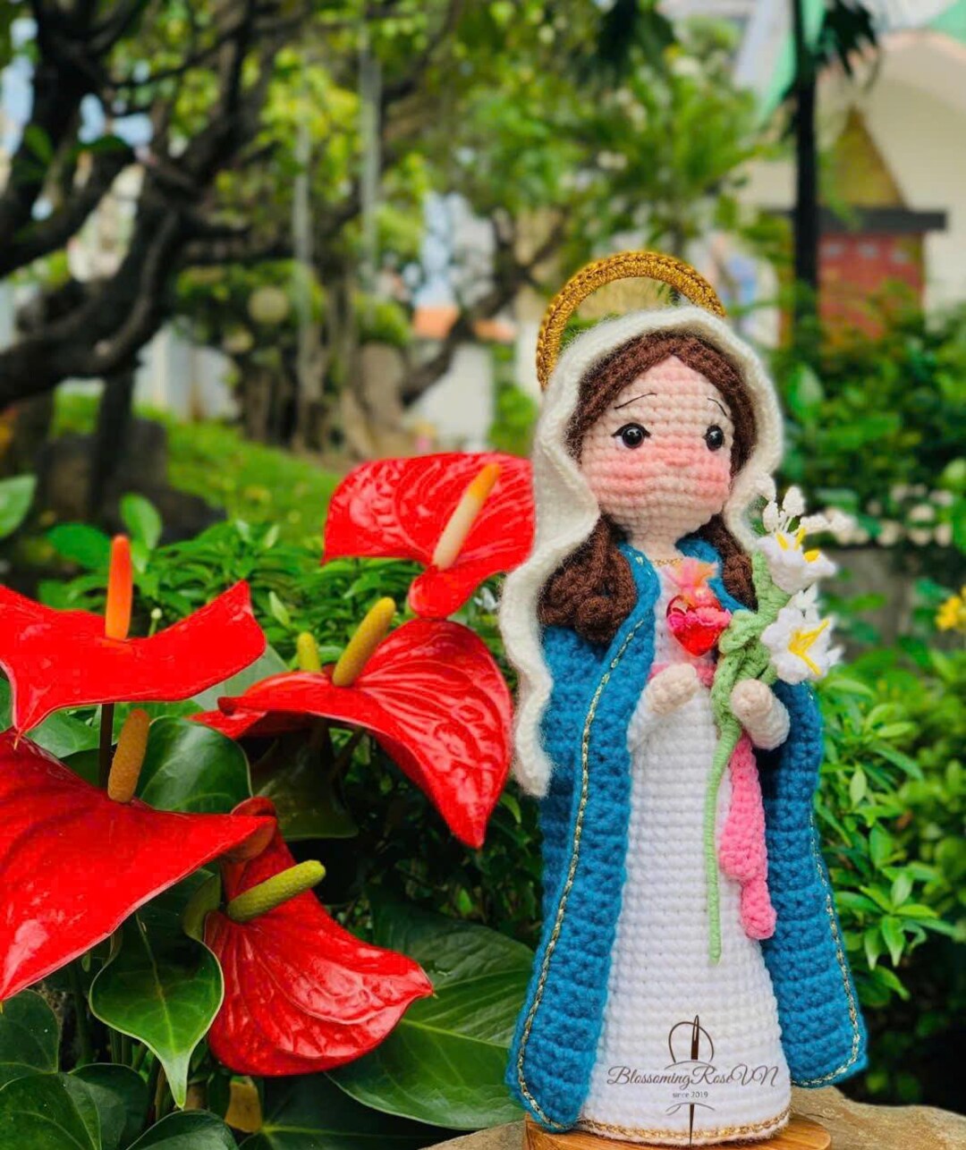 Handmade Virgin Mary Crochet Doll: Catholic Christmas Decoration - Etsy