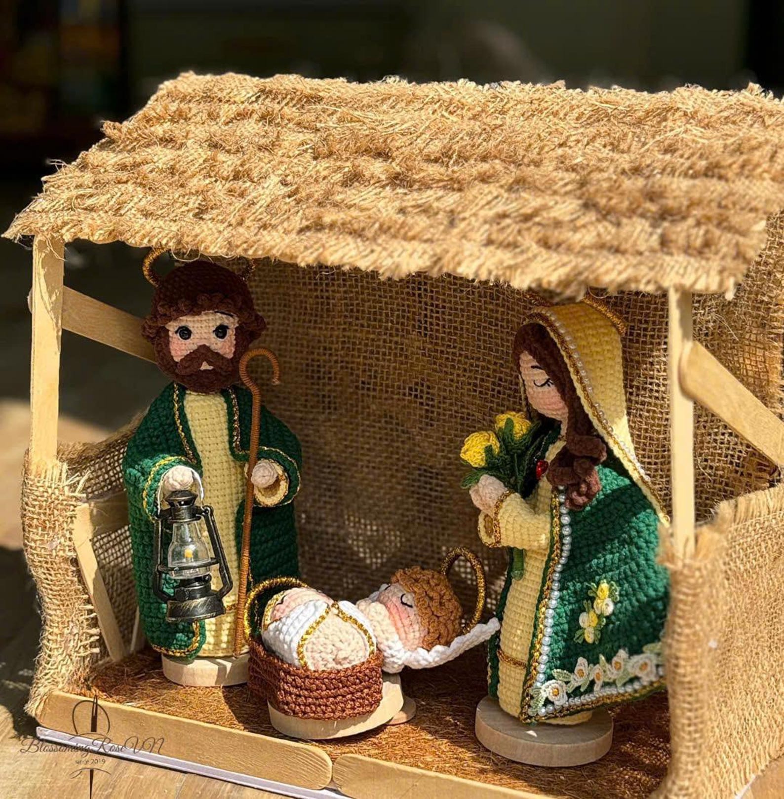 Holy Family Nativity Scene, Crochet Nativity Set, Mother Mary, Joseph ...