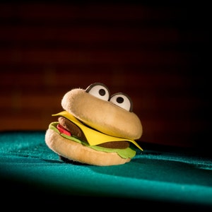 Downloadable PDF Puppet Pattern, Cheeseburger Burger Professional Hand ...