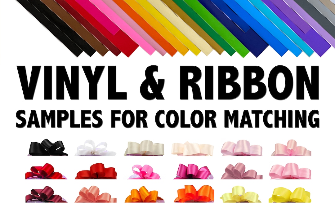 Sample Ribbon and Vinyl Colors Swatch Samples See Your Color - Etsy