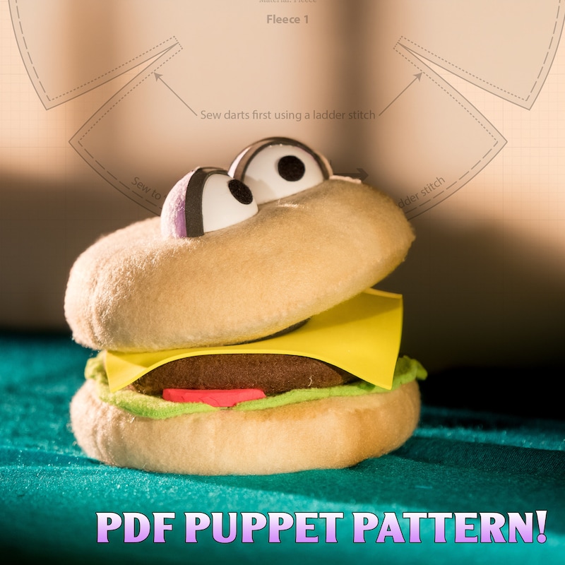 Burger Puppets - Etsy