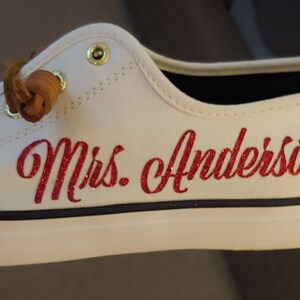 Iron on Decal Custom, Do It Yourself Shoe Stickers, Custom Wedding Text ...