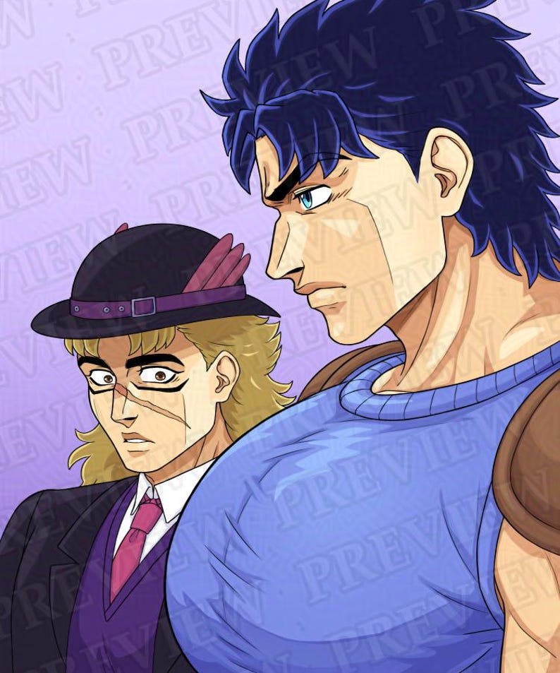 JJBA Big Bazonga Bois Meme Redraw Assorted Prints - Etsy