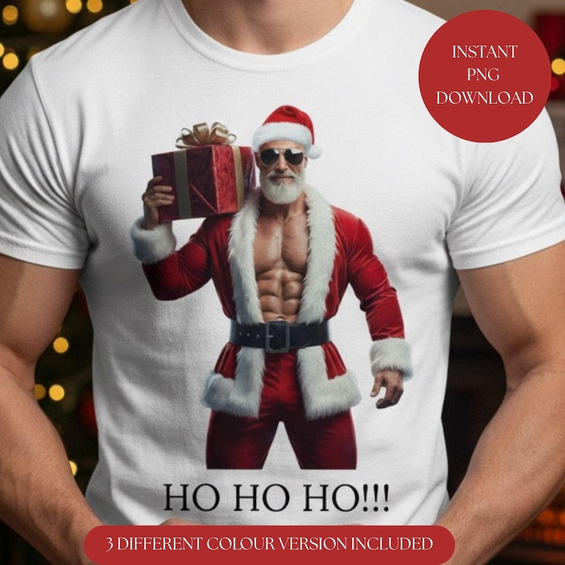 Muscle Santa - Etsy