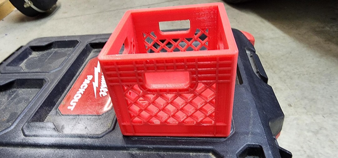 Mini Milk Crate for Milwaukee PACKOUT – Compact Storage Bin, Modular ...