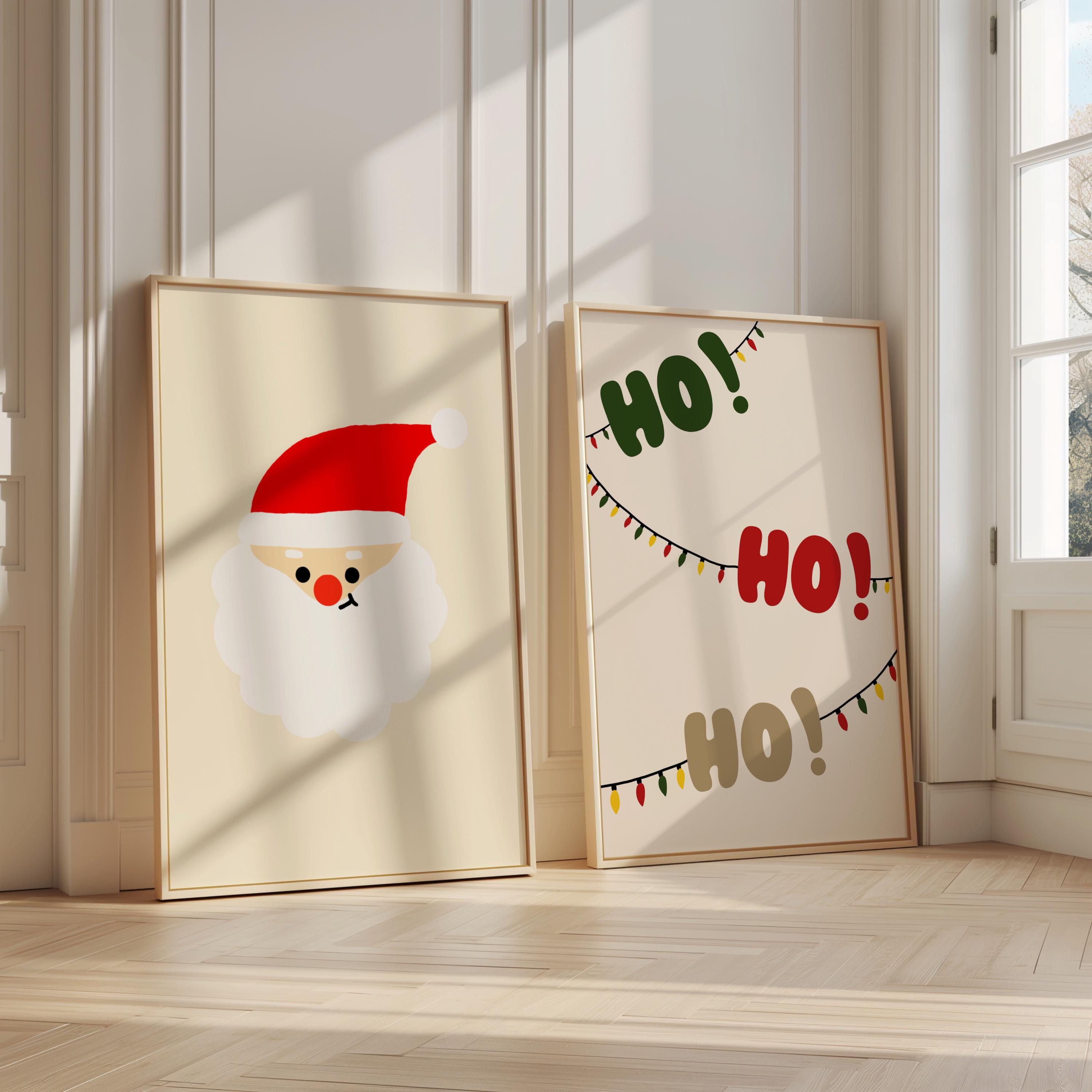 Set of 2 Christmas Printable Gallery Wall Art, Christmas Prints ...