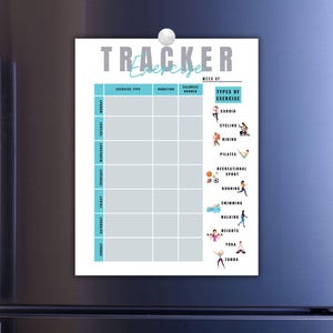 Weekly Exercise Tracker Printable, Fitness/workout Planner Template ...