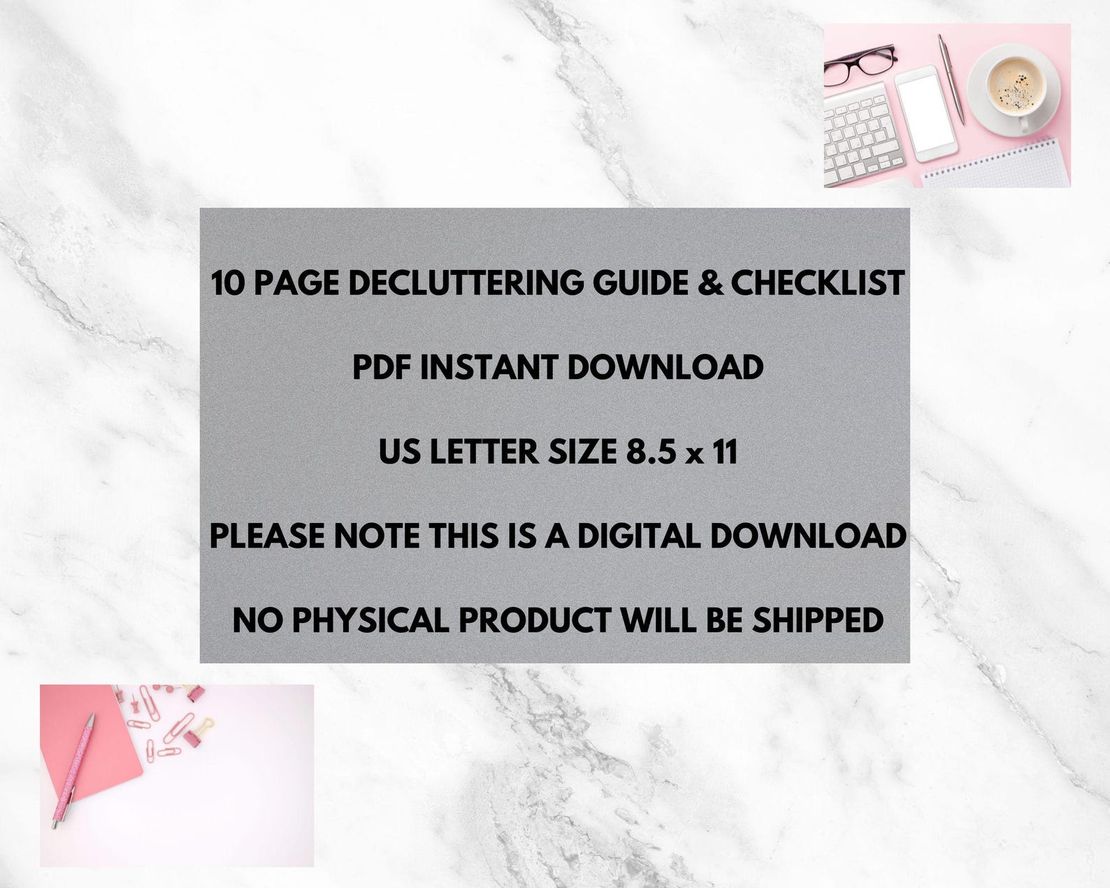 Konmari Decluttering Guide & Checklist, Marie Kondo Category List, Decluttering Printable, Tidy ...