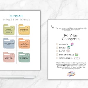 Konmari Decluttering Guide & Checklist, Marie Kondo Category List ...