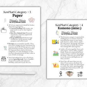 Konmari Decluttering Guide & Checklist, Marie Kondo Category List ...