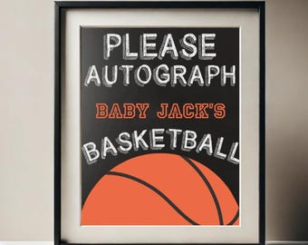 Personalized "please Autograph" Football Poster - Sports Theme Baby ...