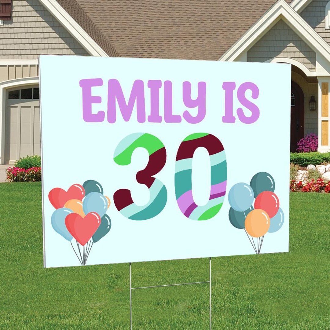 Personalized 30th Birthday Yard Sign | '13 Going on 30' Theme - Etsy