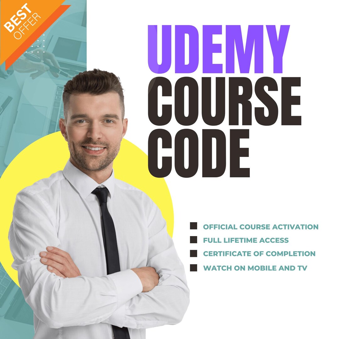 Udemy Course Code | Easy Self-activation | Full Lifetime Access | Certificate of Completion ...