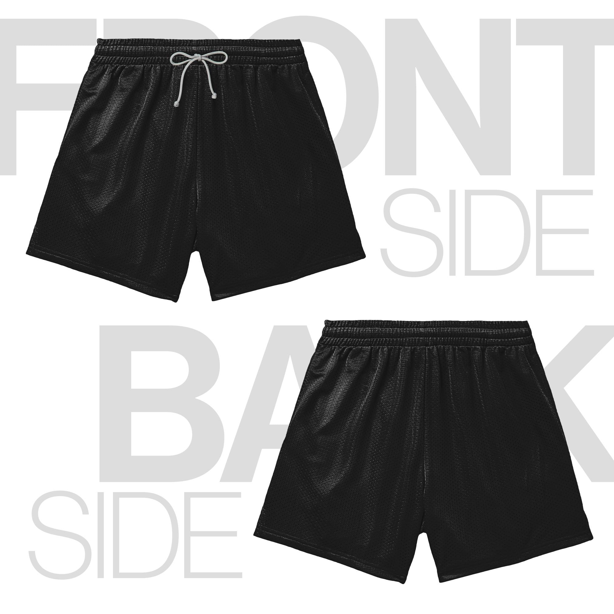 Mesh Shorts Mockup V.1, Editable Photoshop & Photopea Template, Front ...
