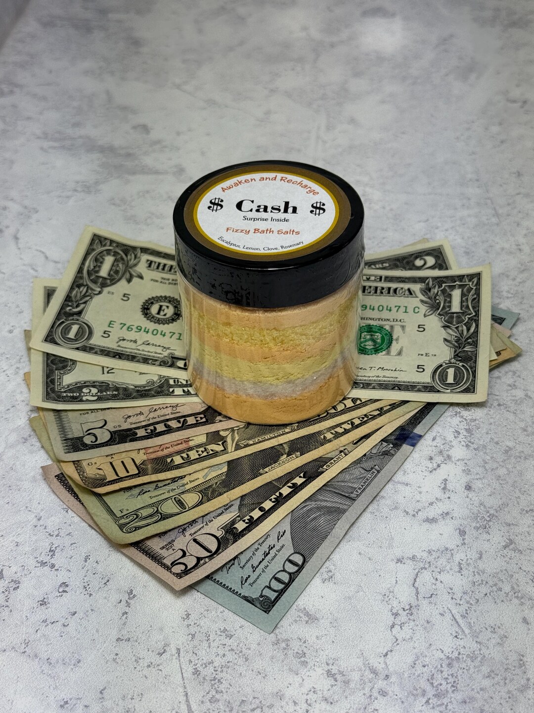 Cash Suprise Fizzy Bath Salts/fizzy Bath Soak/money Bath Salts/bath ...
