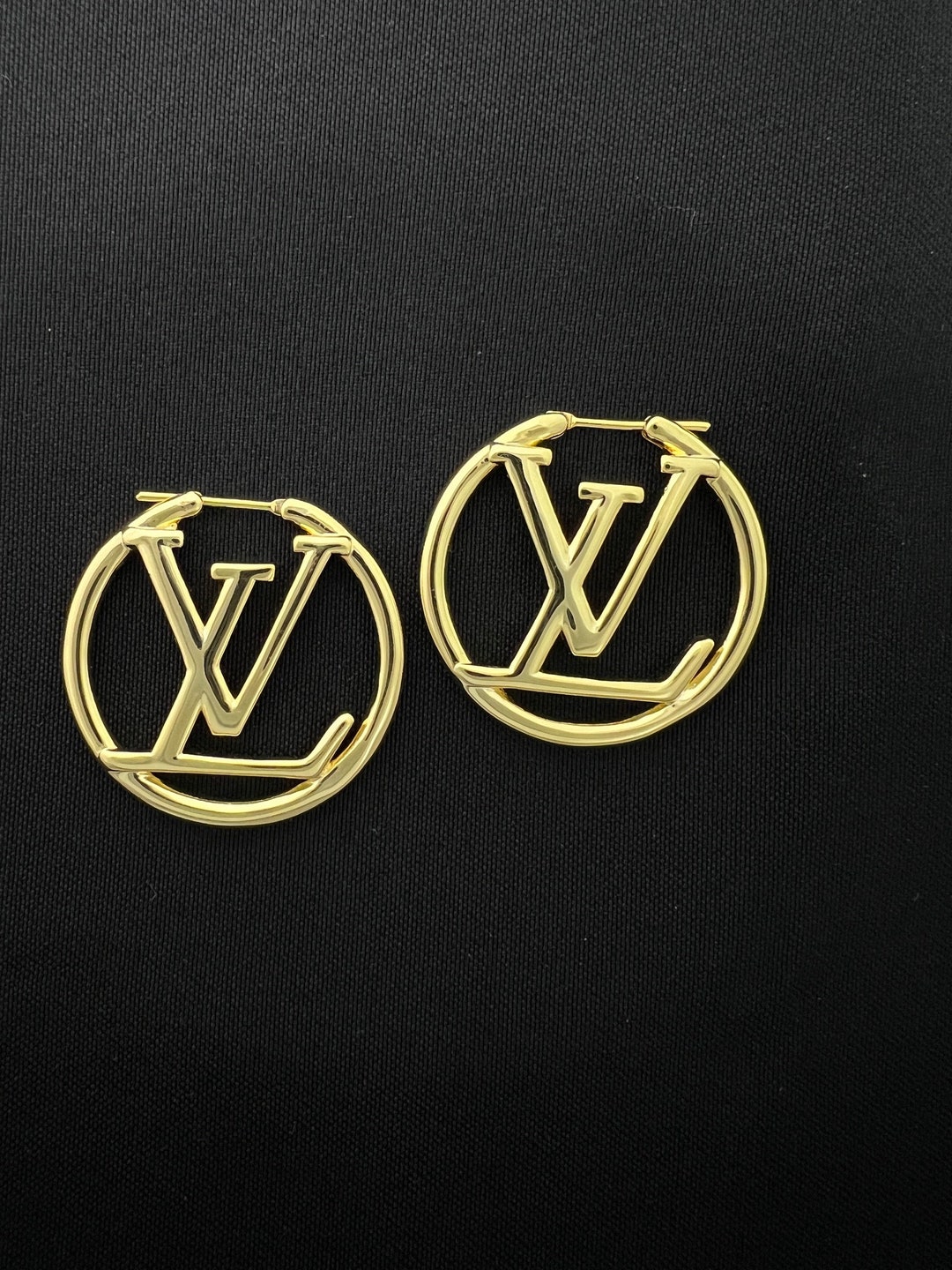 Vintage Louis Vuitton LV Hoop Earrings, Anniversary Gift, 3cm - Etsy