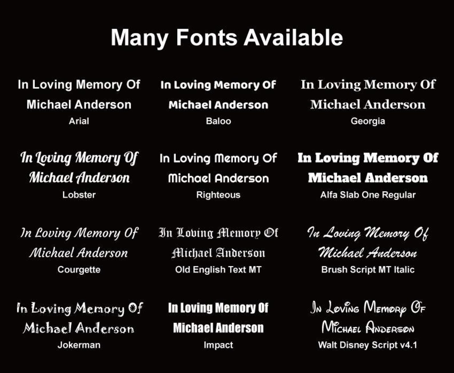 Custom Black Granite Headstone With Photo & Engraved Text ...