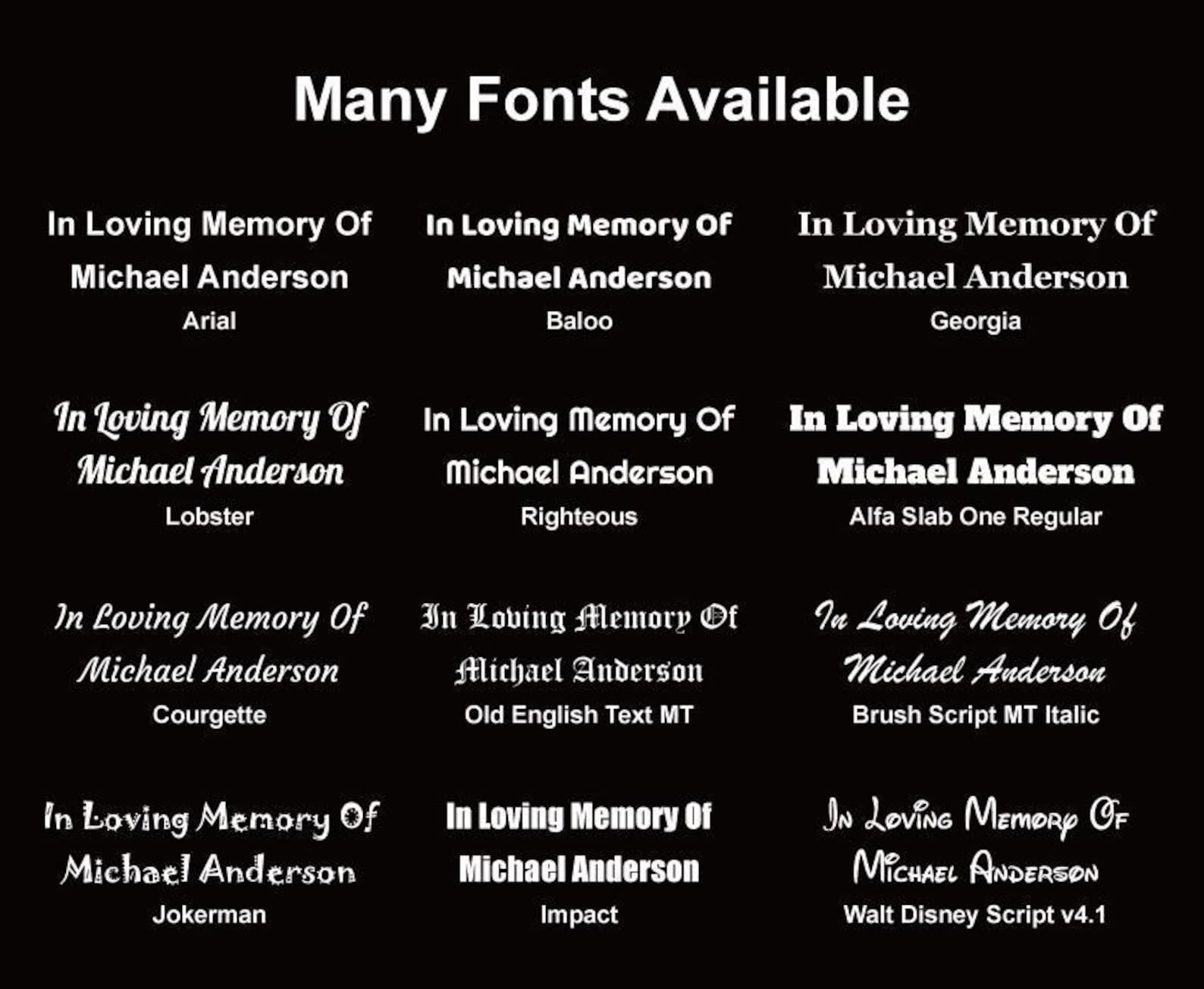 Personalized Memorial Plaques With Photo, Memorial Stone for Cemetery ...