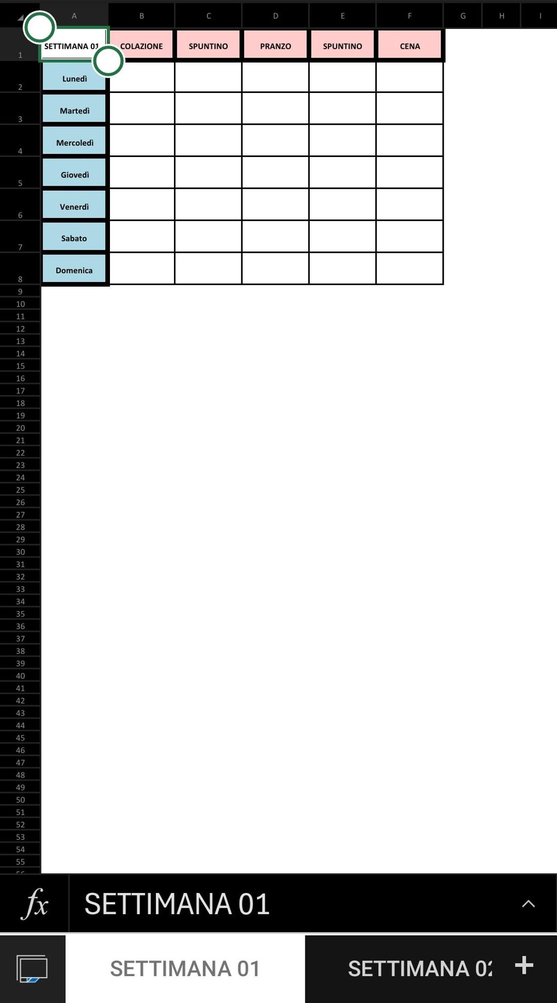 Weekly Meal Plan Etsy