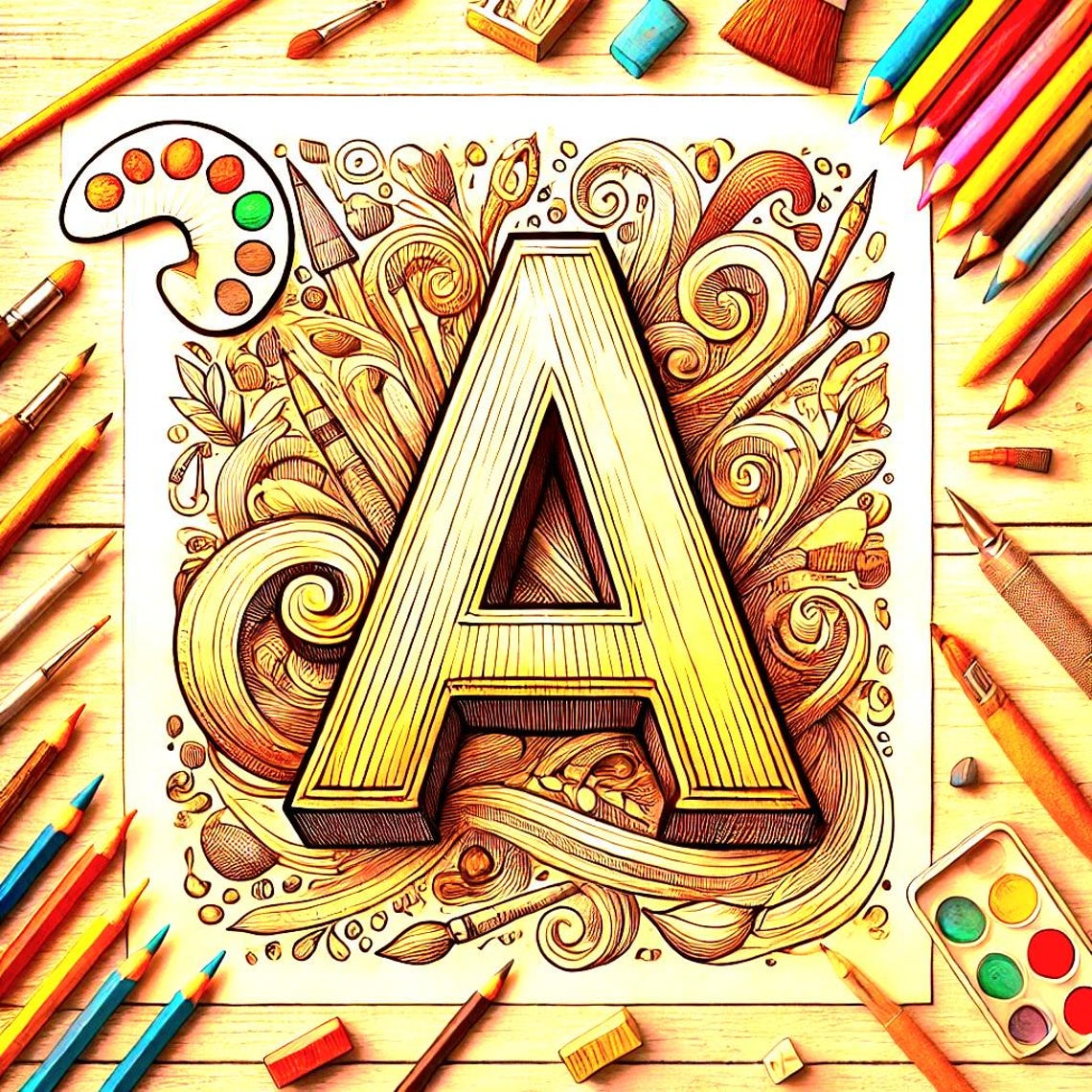 COLORING ALPHABET - Etsy