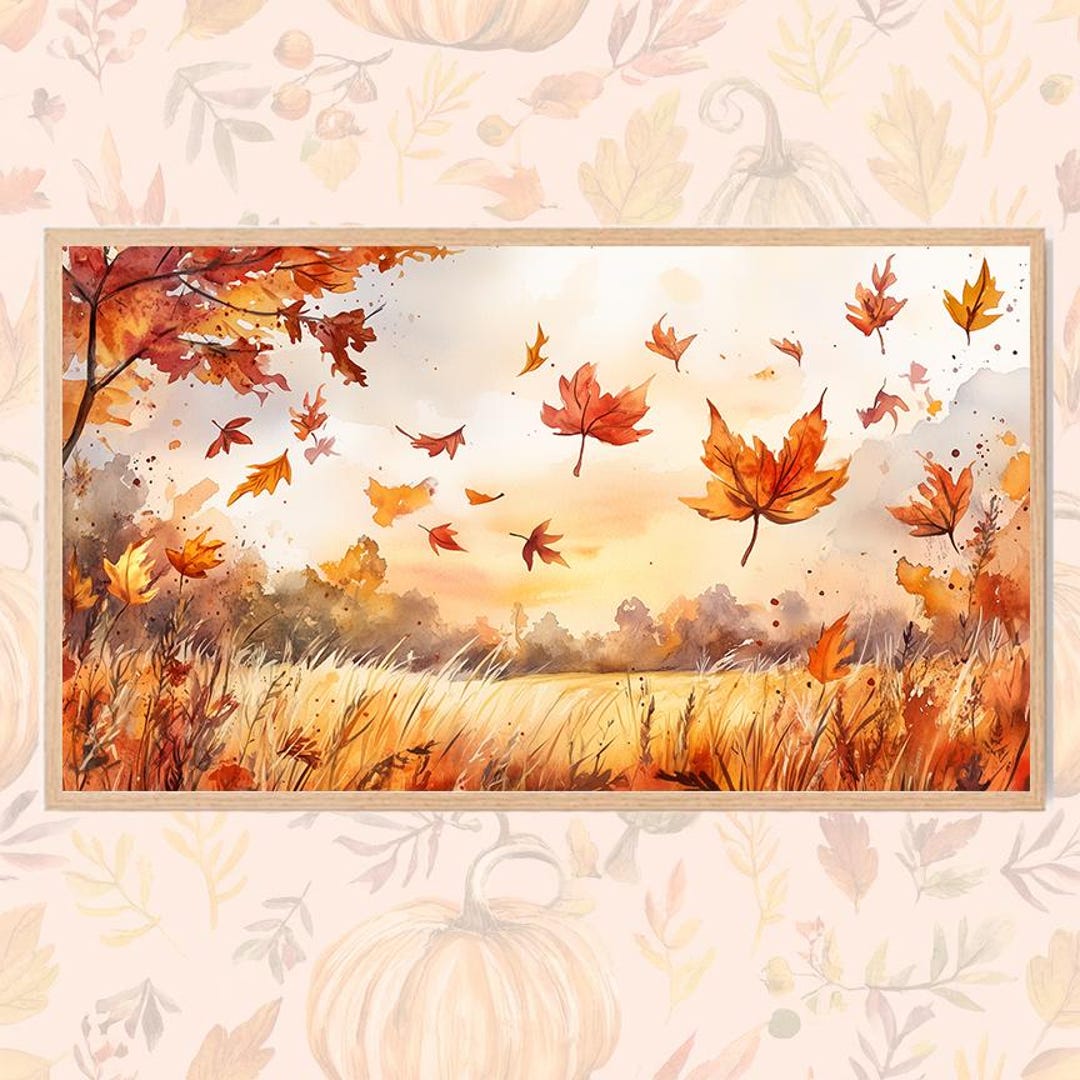 Frame TV Art, TV Art, Thanksgiving TV Art, Frame Art, Fall Painting ...