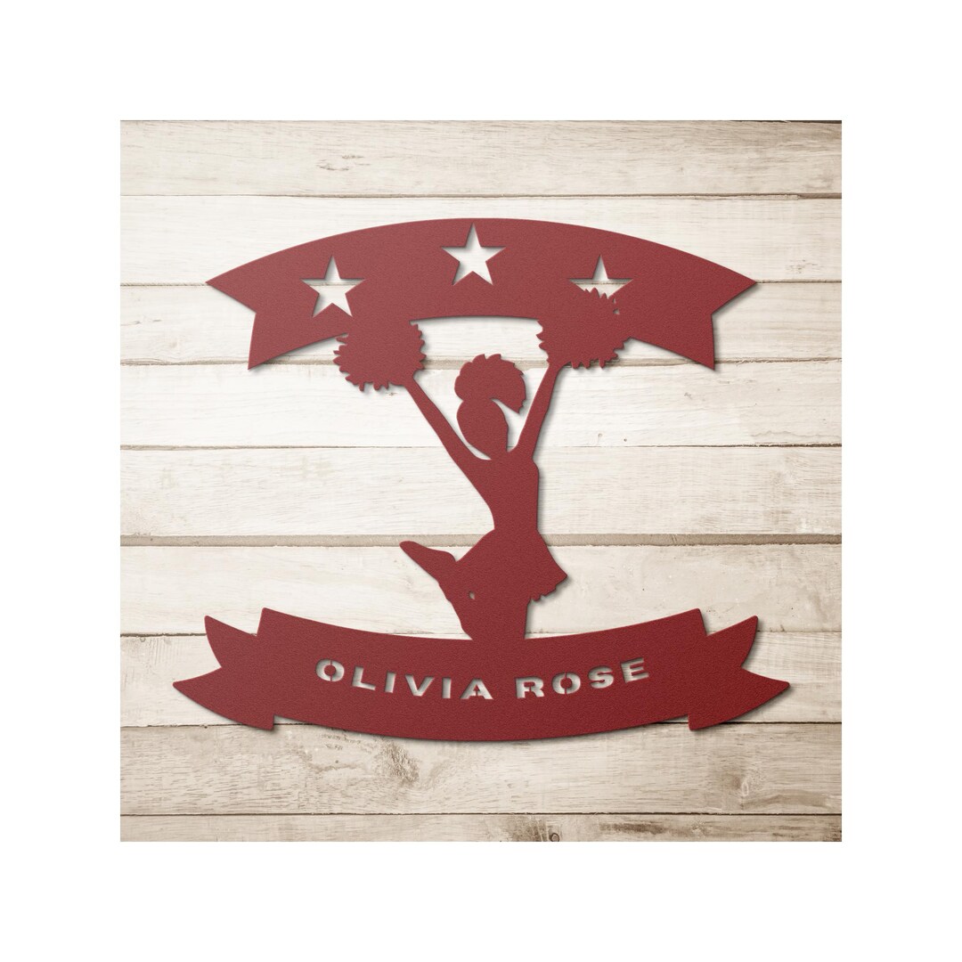 Cheerleader Metal Die Cut Sign - Etsy