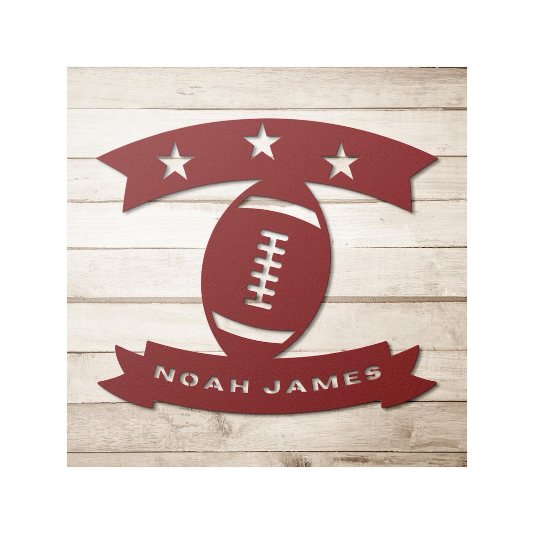 Football Metal Die Cut Sign - Etsy