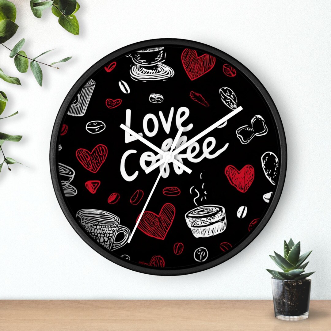 Coffee Lover's Wall Clock, Kitchen Decor, Gift for Coffee Lovers - Etsy