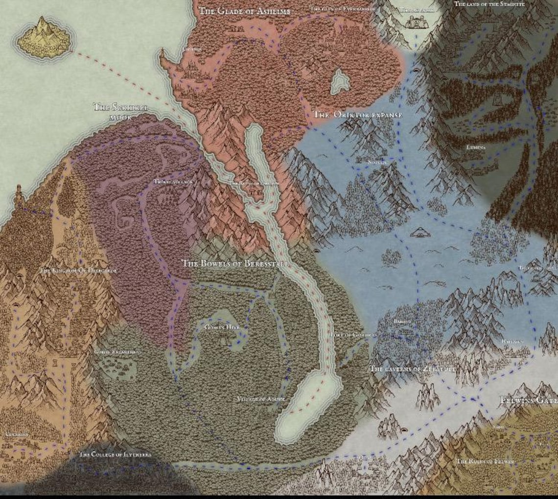 Custom Fantasy Map Commission - Etsy