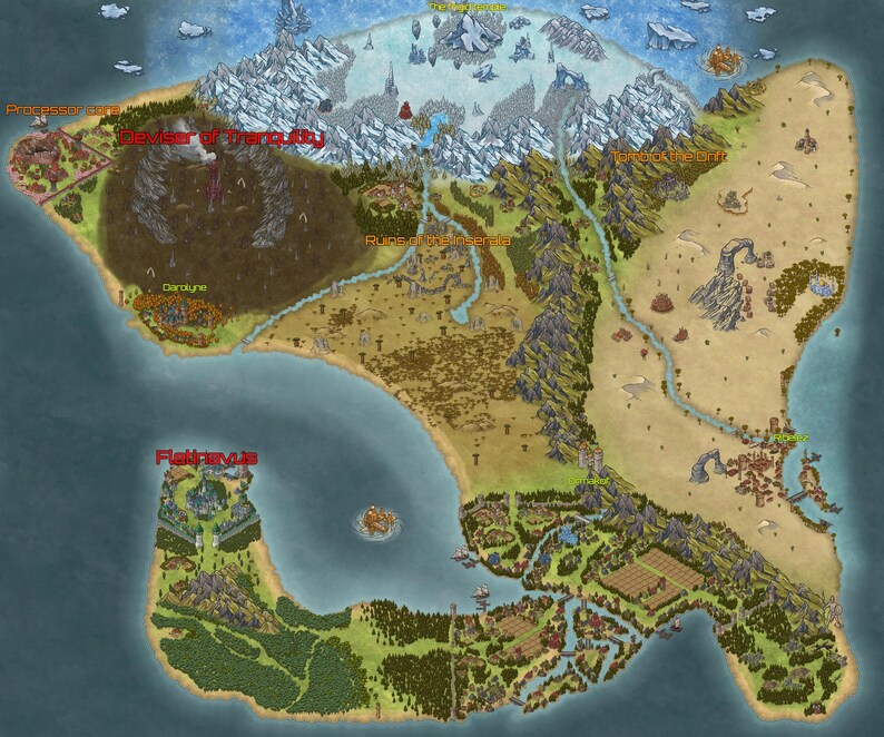 Custom Fantasy Map Commission - Etsy