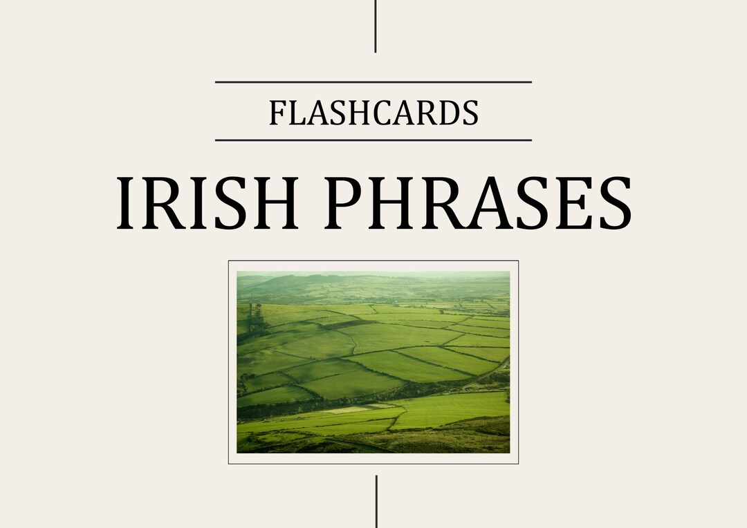 Irish Language Flashcards - Most Useful Phrases - Etsy