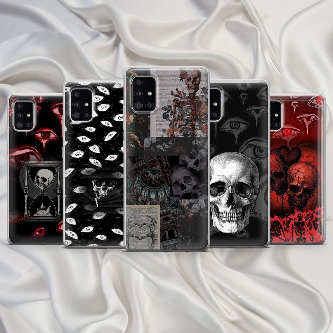 Gore Skeleton Phone Case Bloody Eye Cover for iPhone 16pro 15 14 13 12 ...