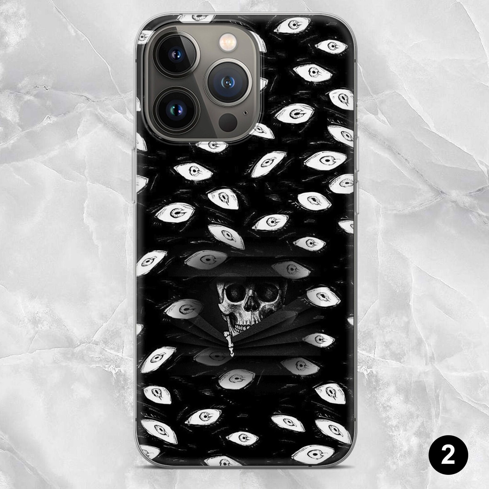 Gore Skeleton Phone Case Bloody Eye Cover for iPhone 16pro 15 14 13 12 ...