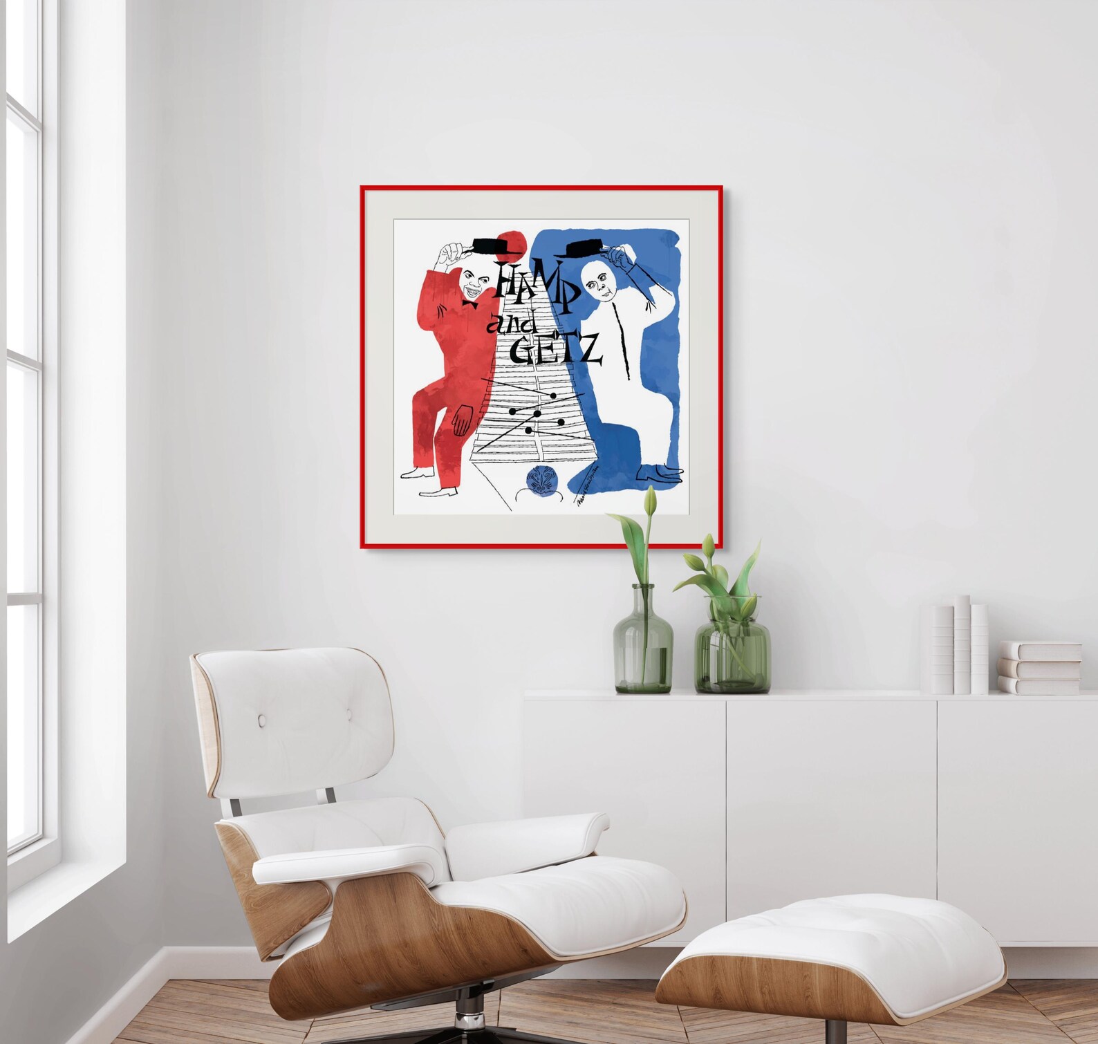 Lionel Hampton and Stan Getz, "hamp and Getz" Fine Art Print by David ...