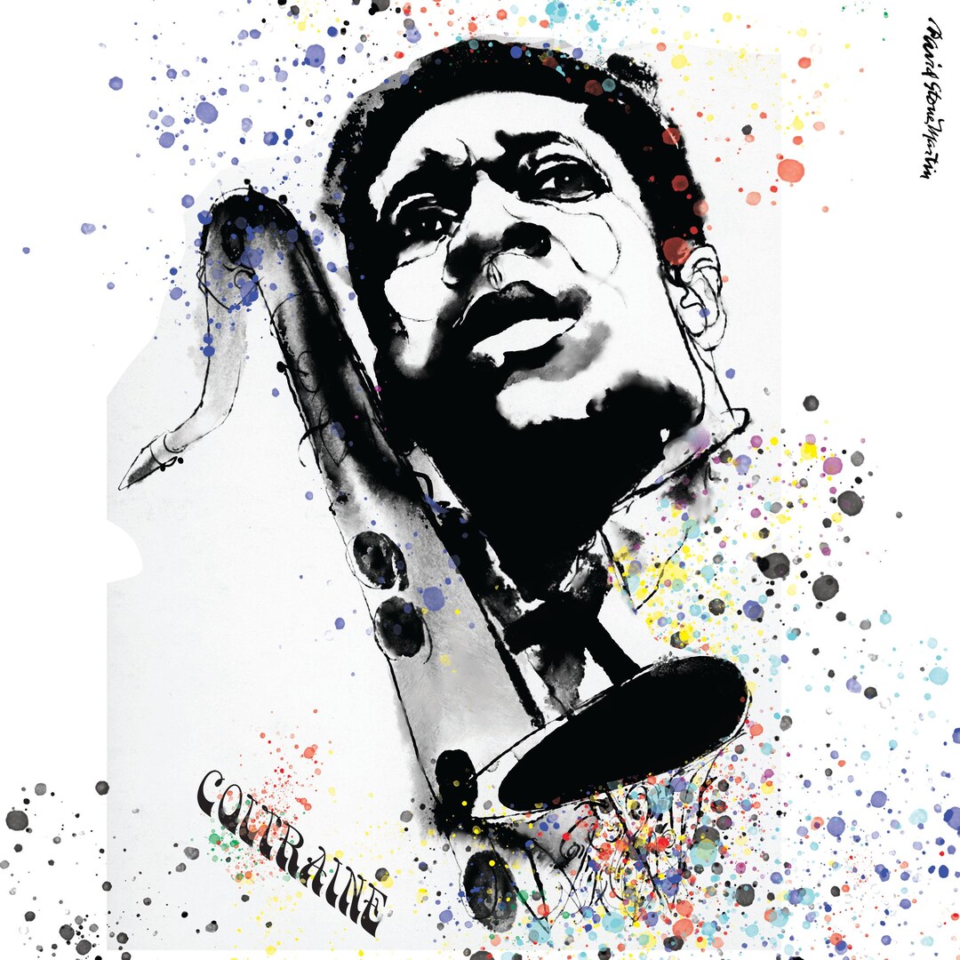 John Coltrane Fine Art Print by David Stone Martin (1966) - Etsy