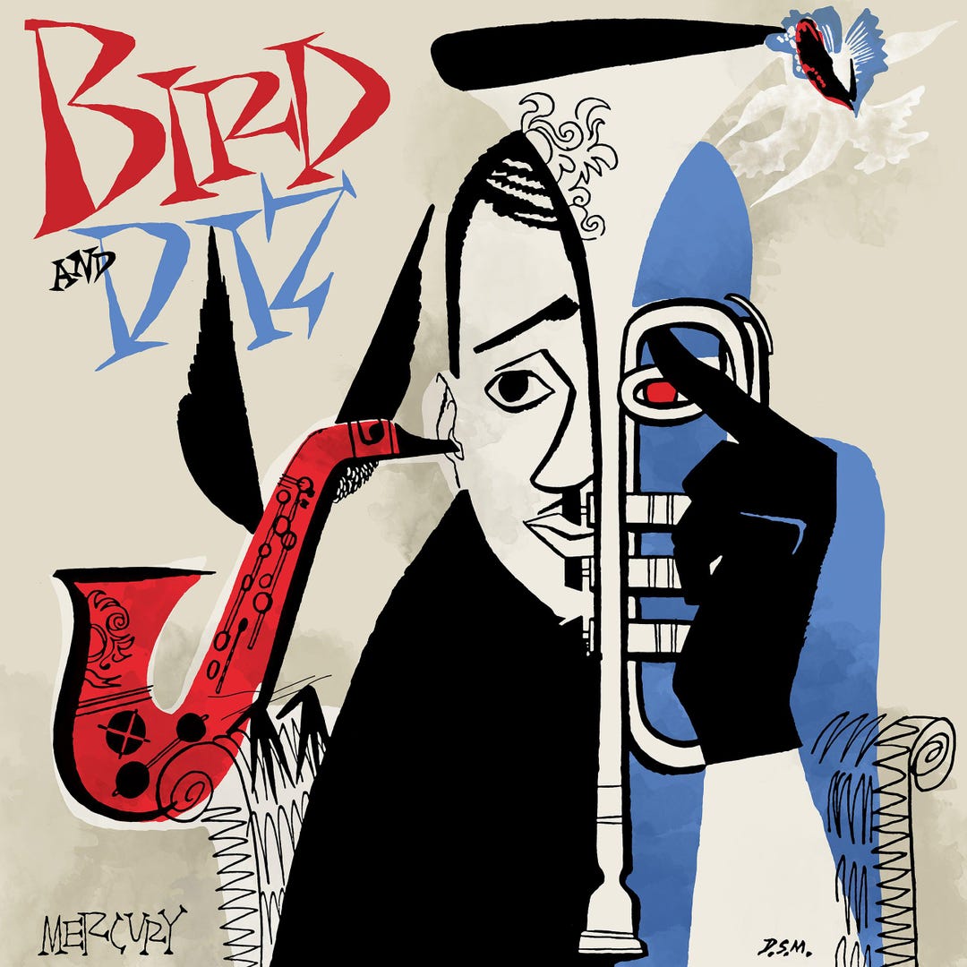Charlie Parker, “bird & Diz” Fine Art Print by David Stone Martin (1952 ...