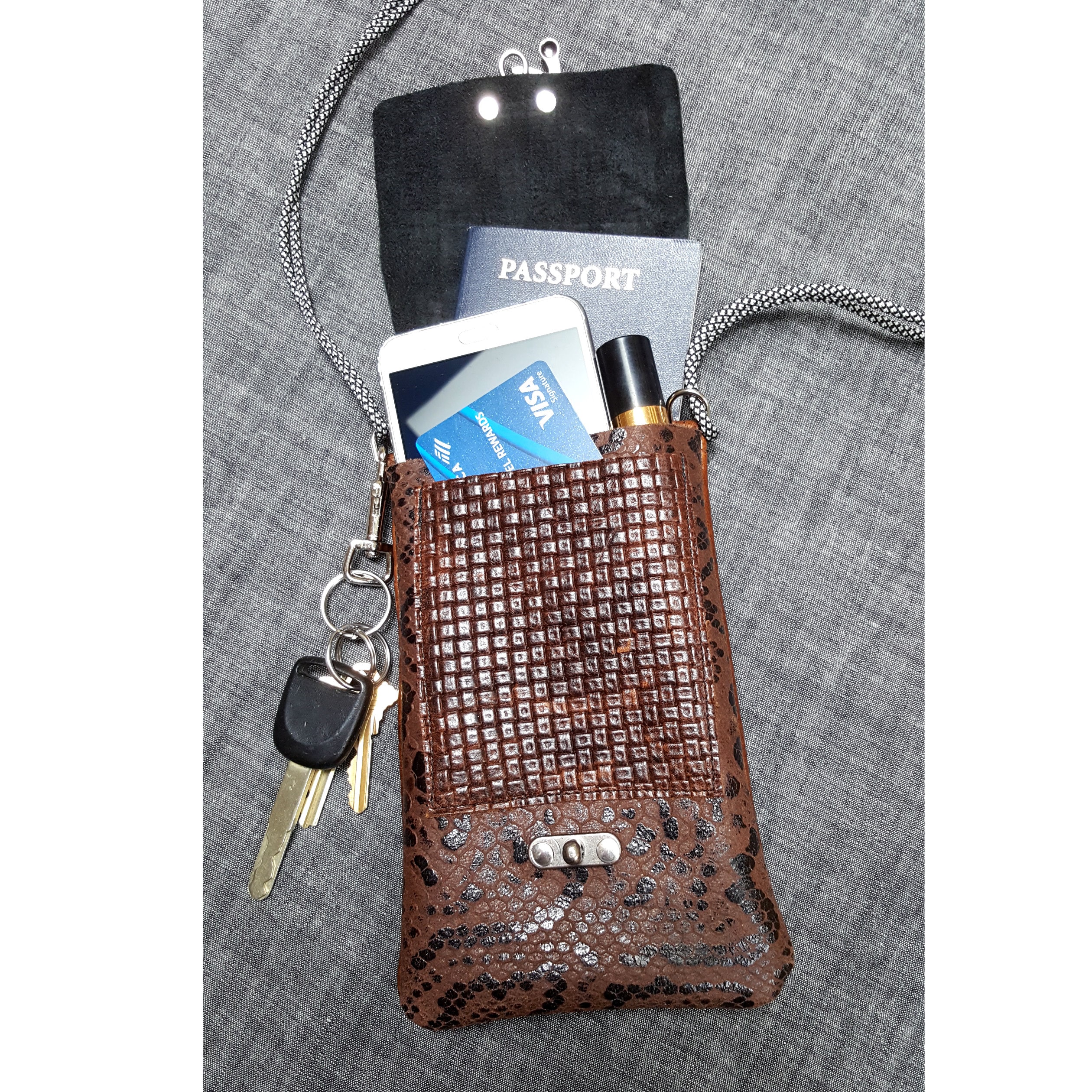 Mobile Phone Bag, Crossbody Purse, Holder, Leather Cellphone Pouch Bag ...