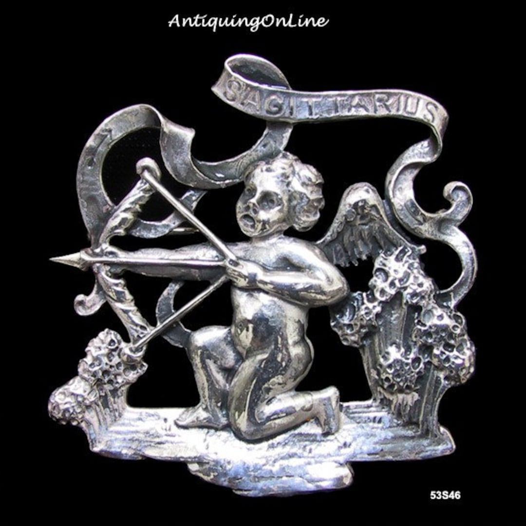 Cini Sterling Sagittarius Pin the Archer Zodiac Sign Vintage Zodiac ...