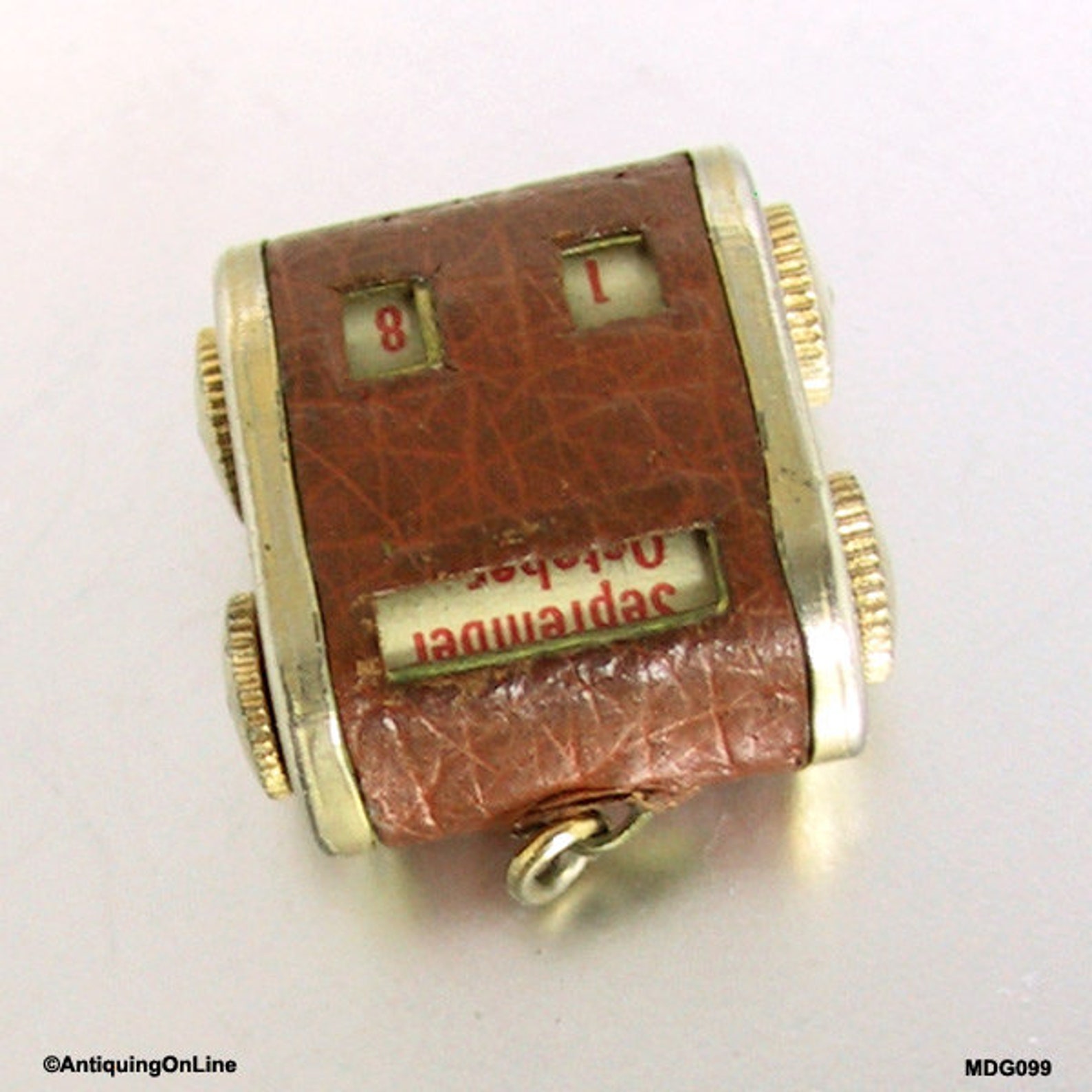 Leather Brass Rotating Calendar Charm Rare Unique Necklace - Etsy