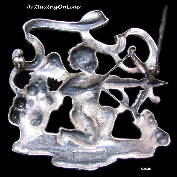 Cini Sterling Sagittarius Pin the Archer Zodiac Sign Vintage Zodiac ...