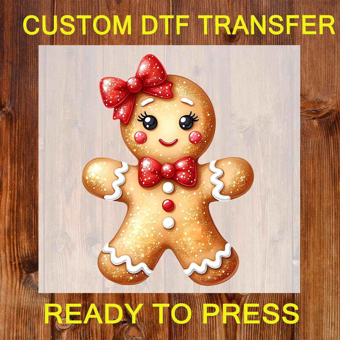 Christmas Gingerbread Coquette Ready to Press, Girly Gingerbread DTF ...